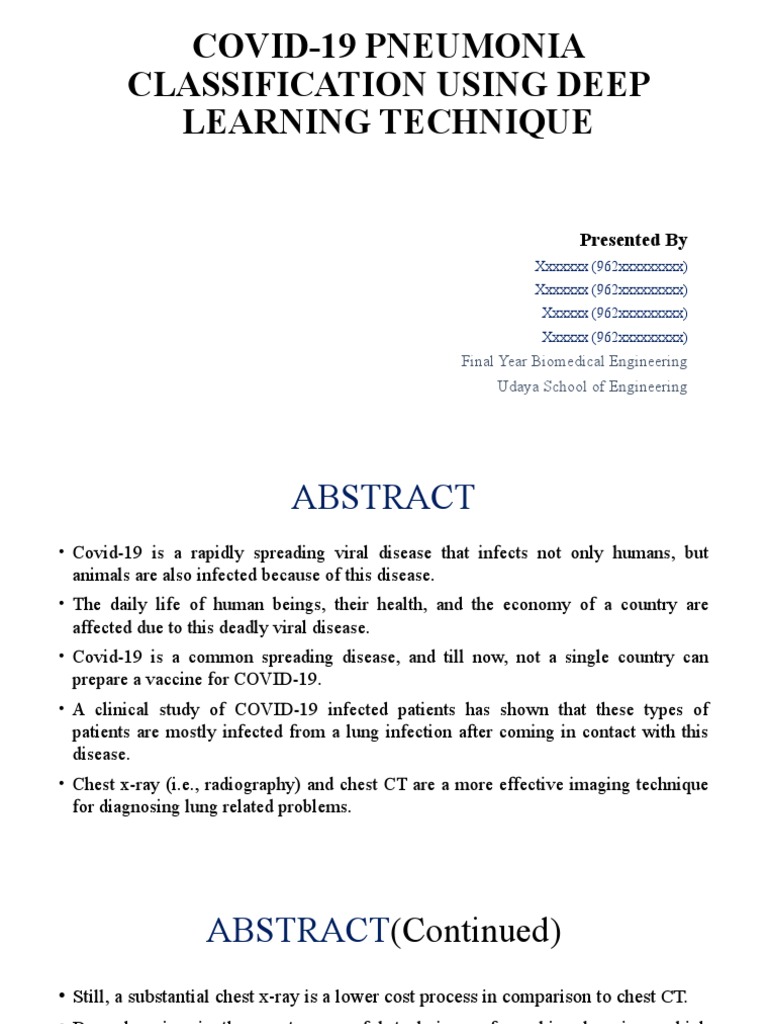 Covid-19 Pneumonia Classification Using Deep Learning Technique | PDF ...