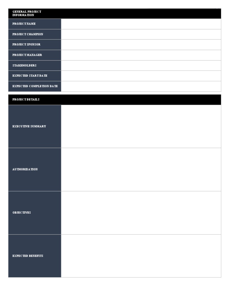 IC Agile Project Charter Template 8561 | PDF