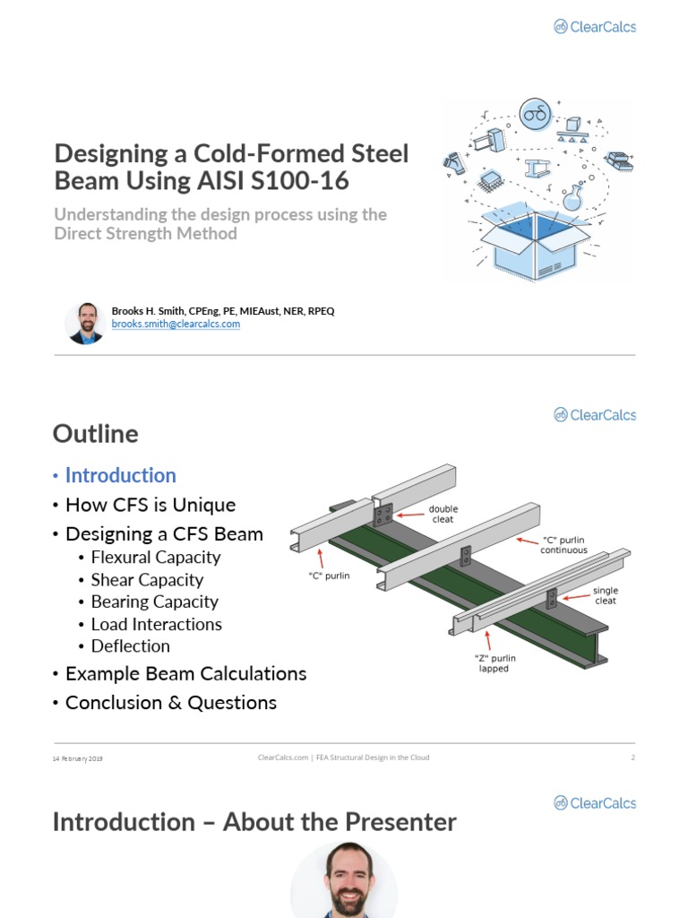 Webinar - Cold Formed Beam Design - Youtube - Designing A Cold Formed ...
