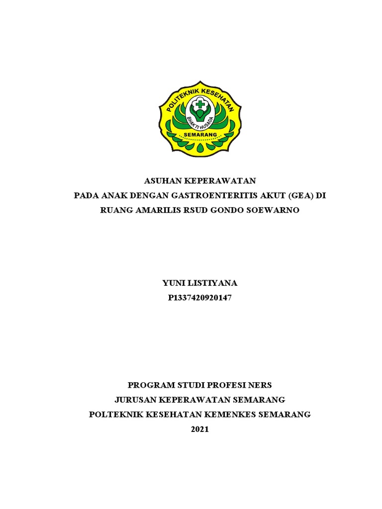 Askep Gea - Yuni Listiyana - P1337420920147 | PDF | Pengembangan Diri ...