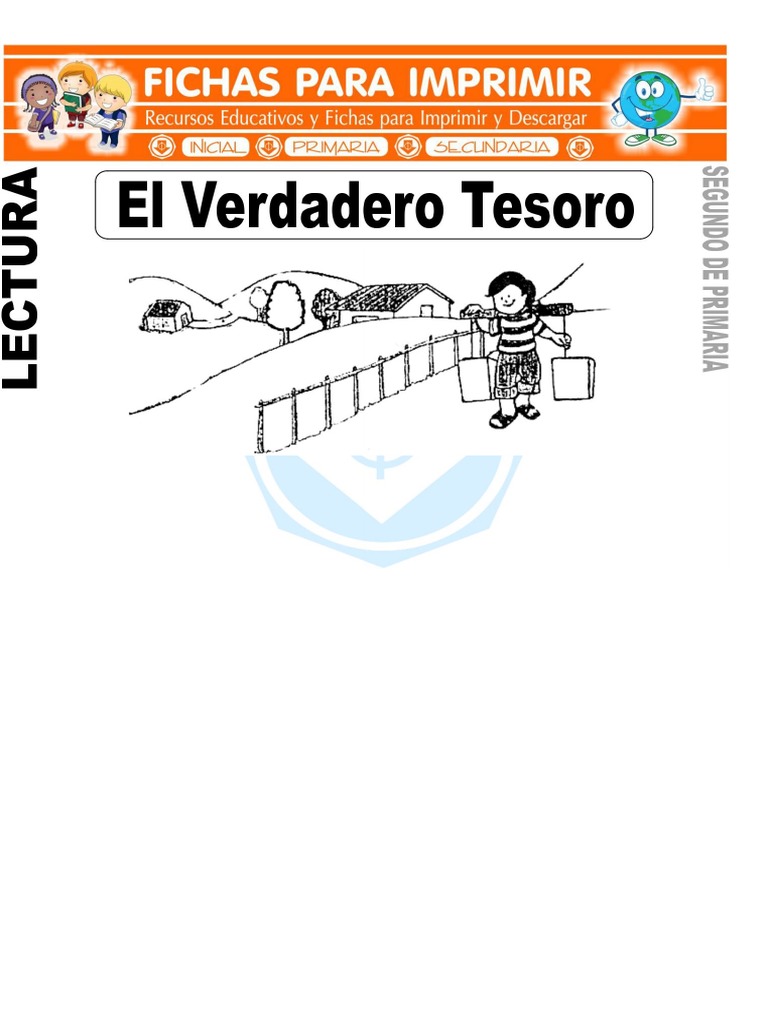 Ficha de El Verdadero Tesoro para Segundo de Primariadan | PDF