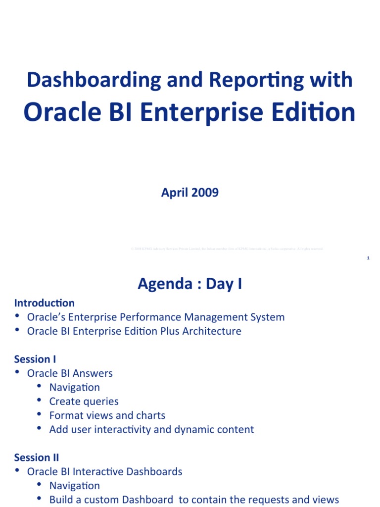 OBIEE Training Day2 Answers and Dashboards | PDF | Software Development | Data Management