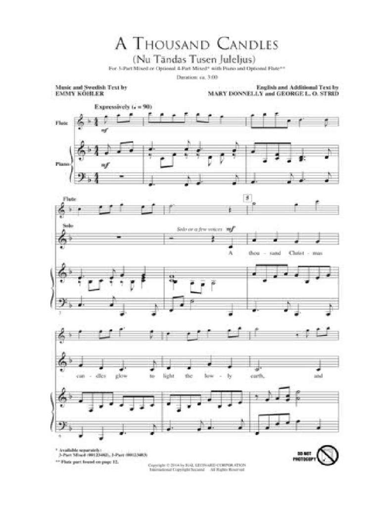 A Thousand Candle Sheet Music | PDF