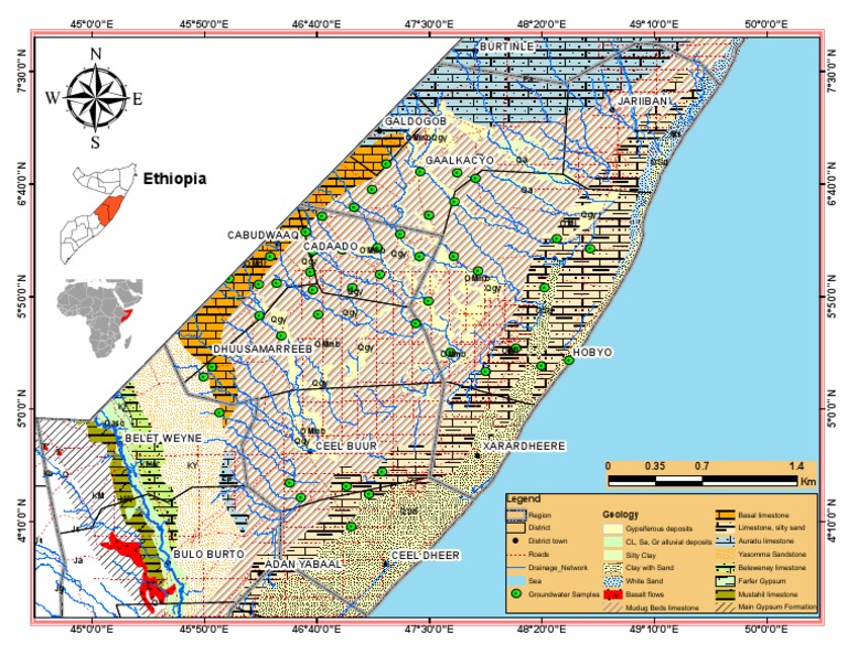 Geological Map of Central Somalia