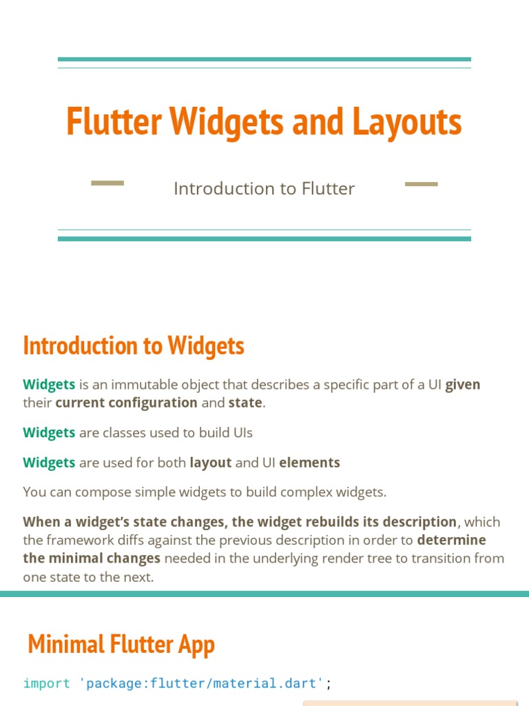 03 Advanced Mobile Programming Using Flutter | PDF | Page Layout ...