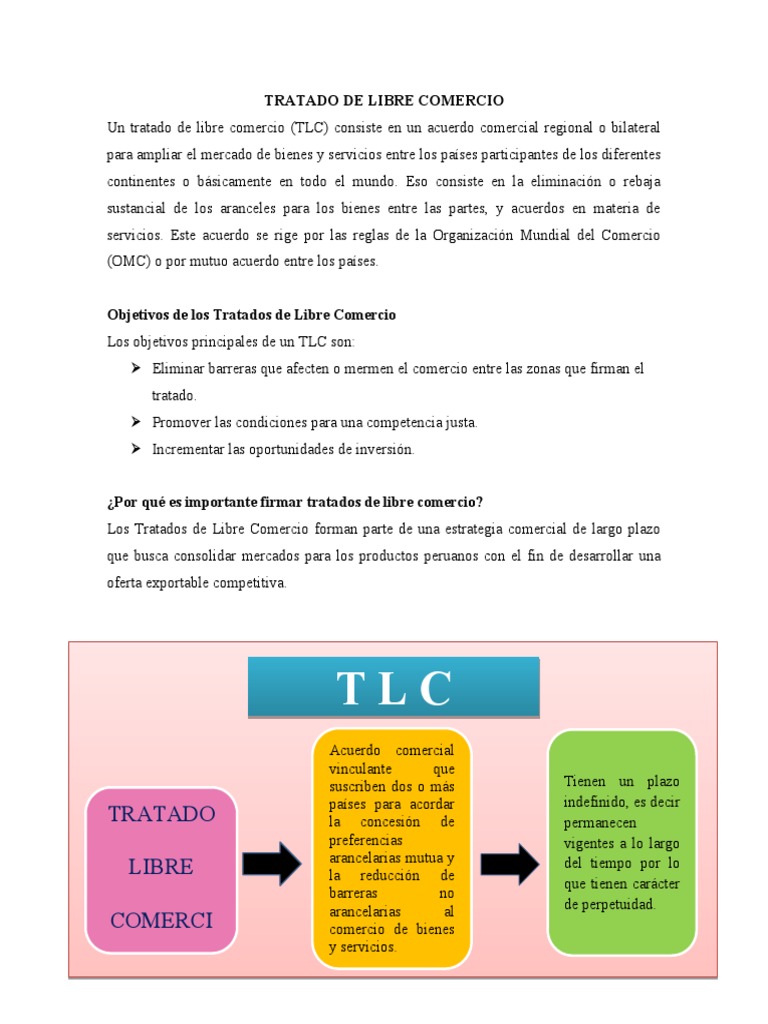 Tratado de Libre Comercio | PDF | Acuerdos comerciales | Tratado de Libre Comercio Norteamericano