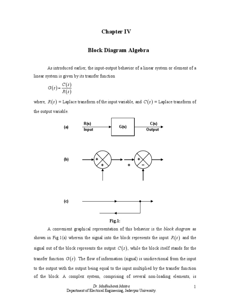 Microsoft Word - Block Diagram Algebra | PDF | Computer Engineering ...