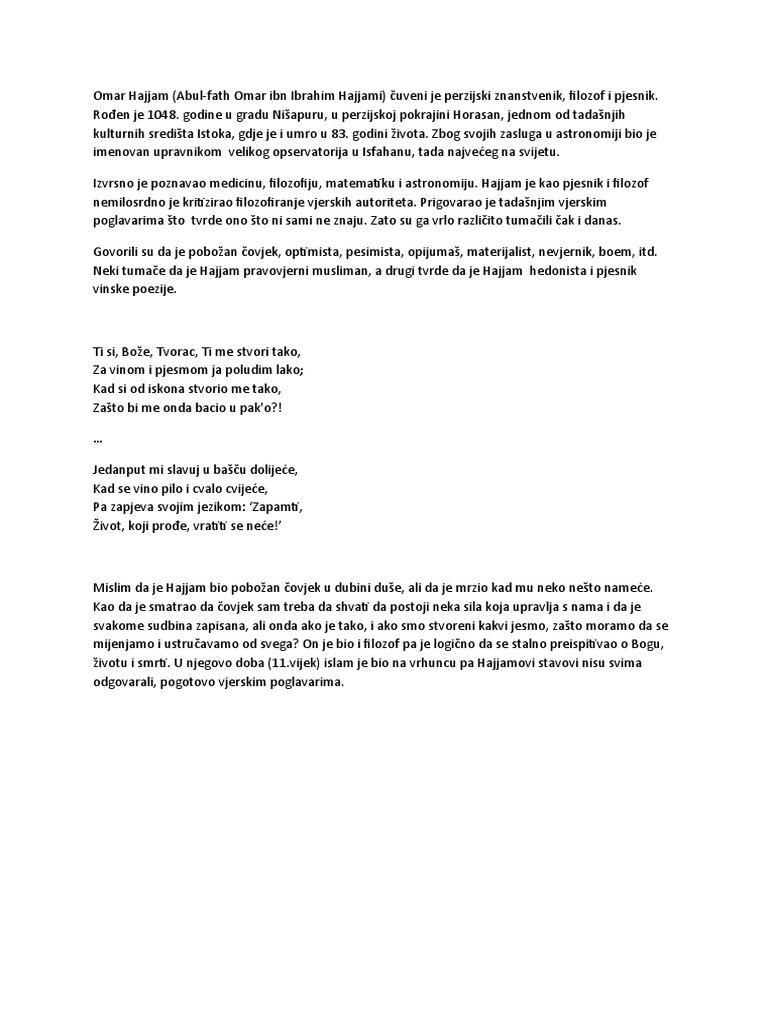 Omar Hajjam | PDF