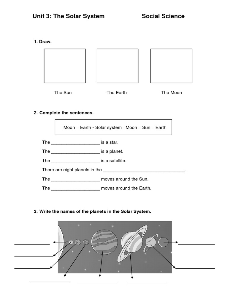 Worksheet - The Solar System | PDF