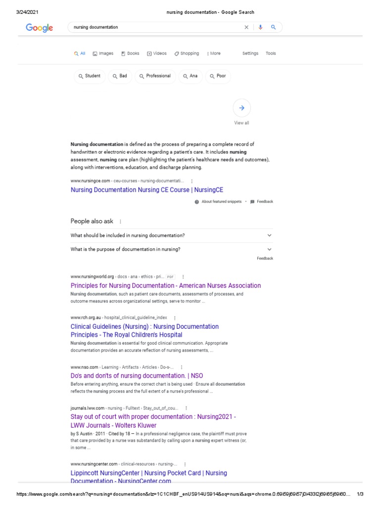 Nursing Documentation | PDF | Nursing | Patient
