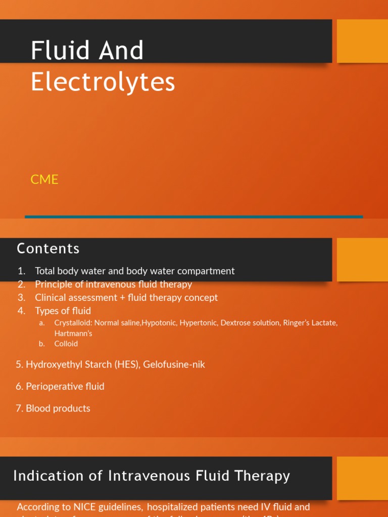 Fluid Therapy | PDF | Coagulation | Platelet