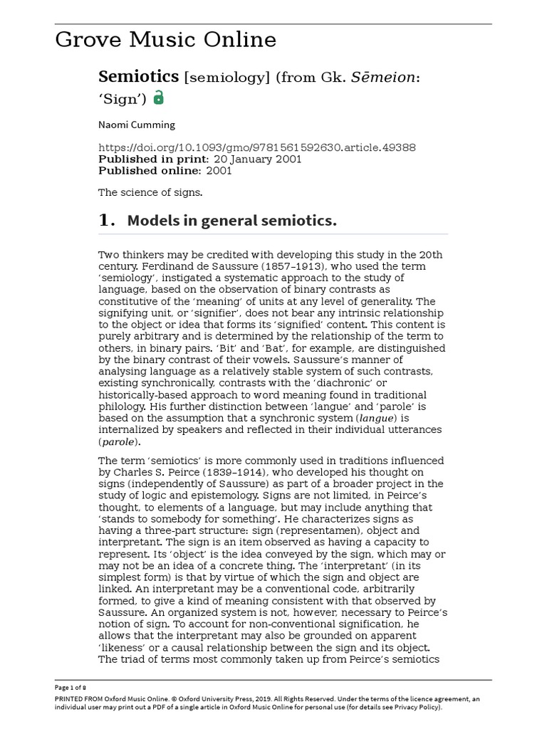 Cumming Naomi Semiotics Pdf Semiotics Human Communication 0915