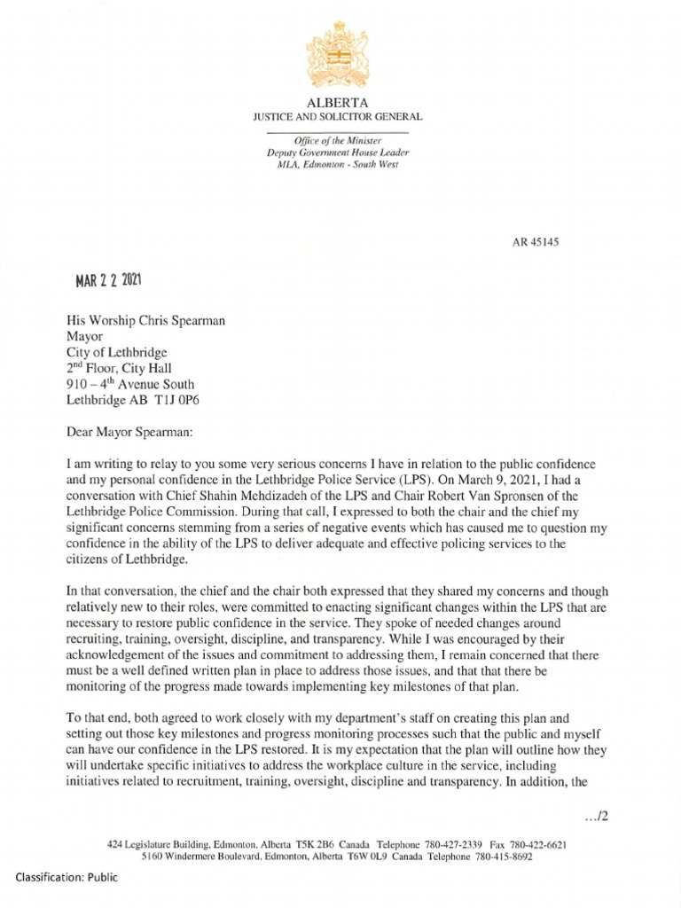 Letter From Justice Minister Kaycee Madu | PDF