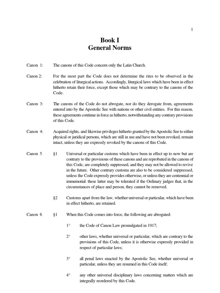 Code of Canon Law | Catholic Church | Canon Law