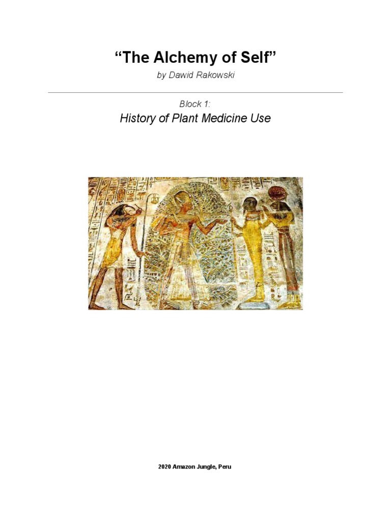 "The Alchemy of Self" Block 1 - History | PDF | Psilocybin | Entheogen