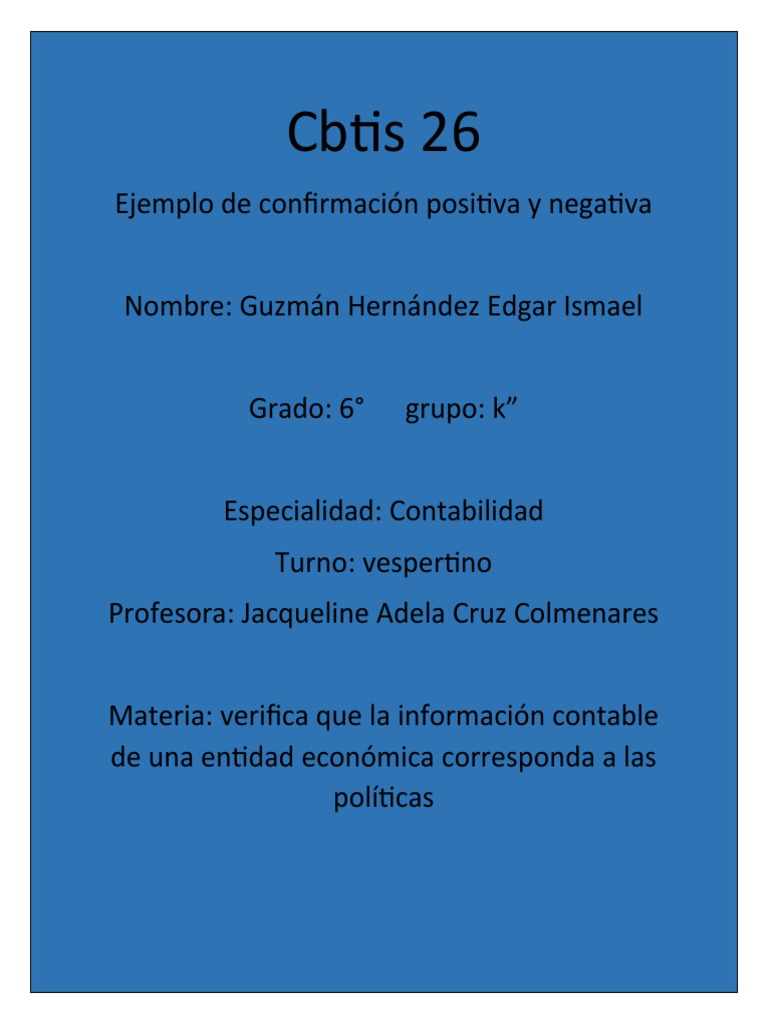 Cbtis 21 | PDF | Auditoría | Estado financiero