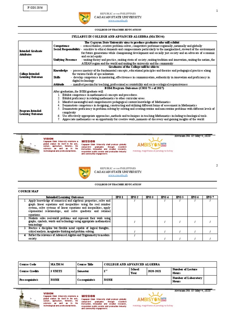 College and Advanced Algebra | PDF | Quadratic Equation | Equations