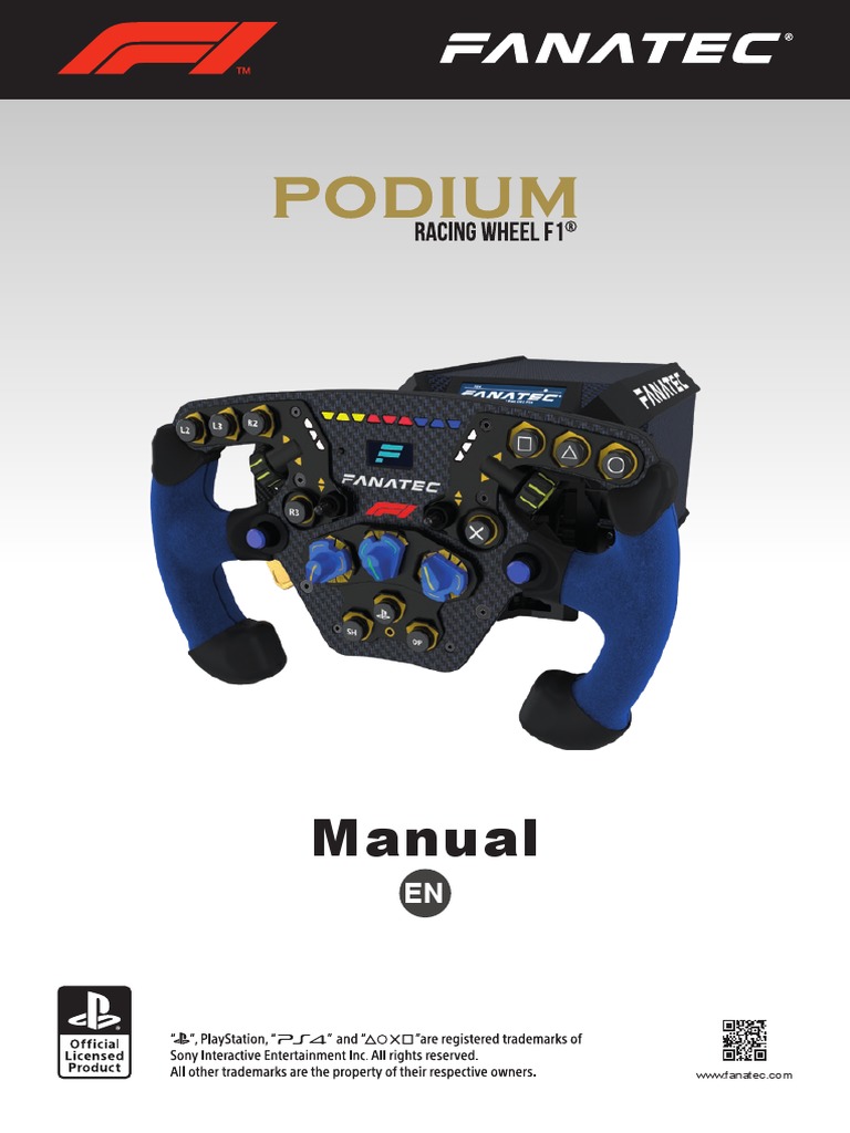 Manual Volan Fanatec DD1 F1 PS4 (En) | PDF | Manufactured Goods ...