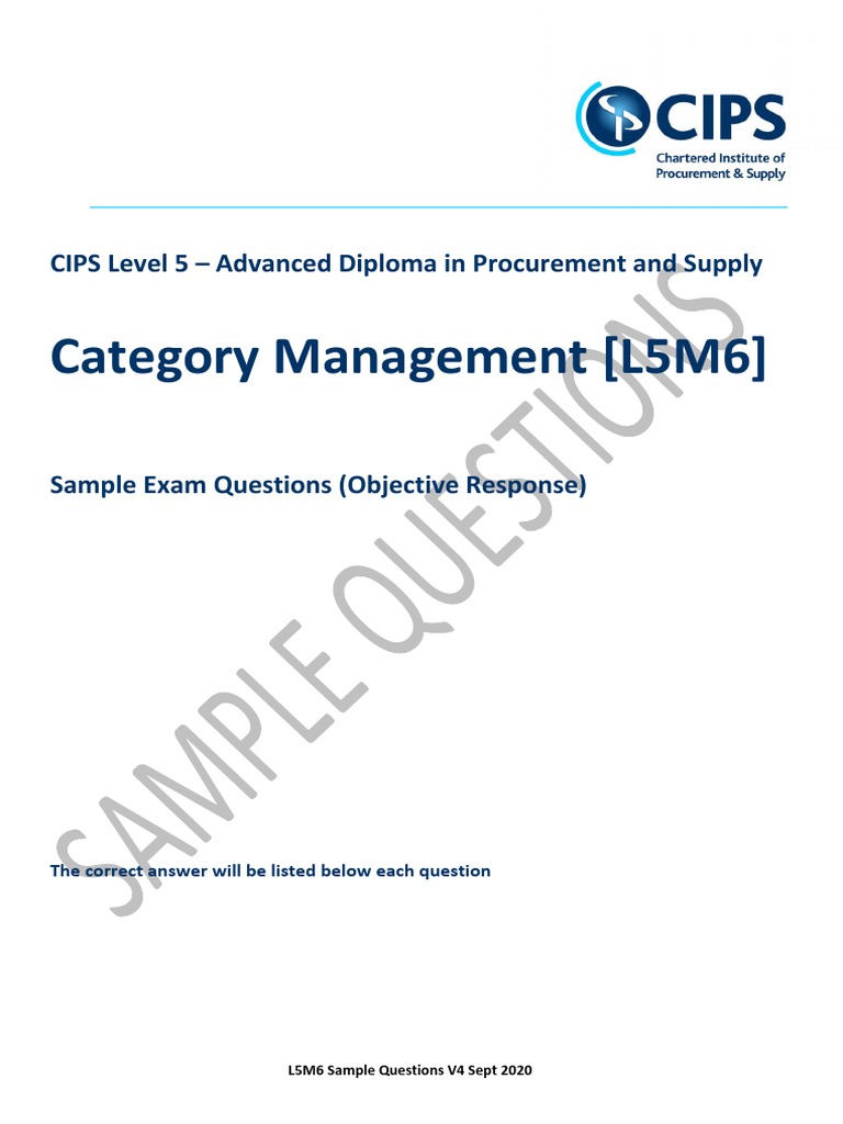 Cips L5M6 V4 | PDF | Procurement | Supply Chain