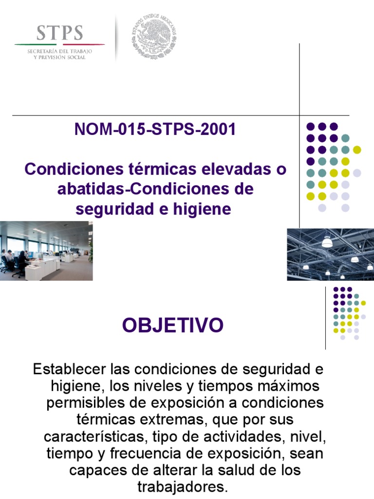 Nom 015 STPS 2001 | PDF | Termorregulación | Temperatura