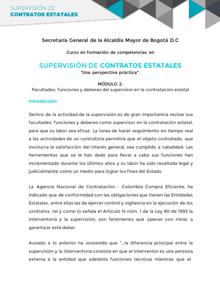 Supervision Contratos M2 | PDF