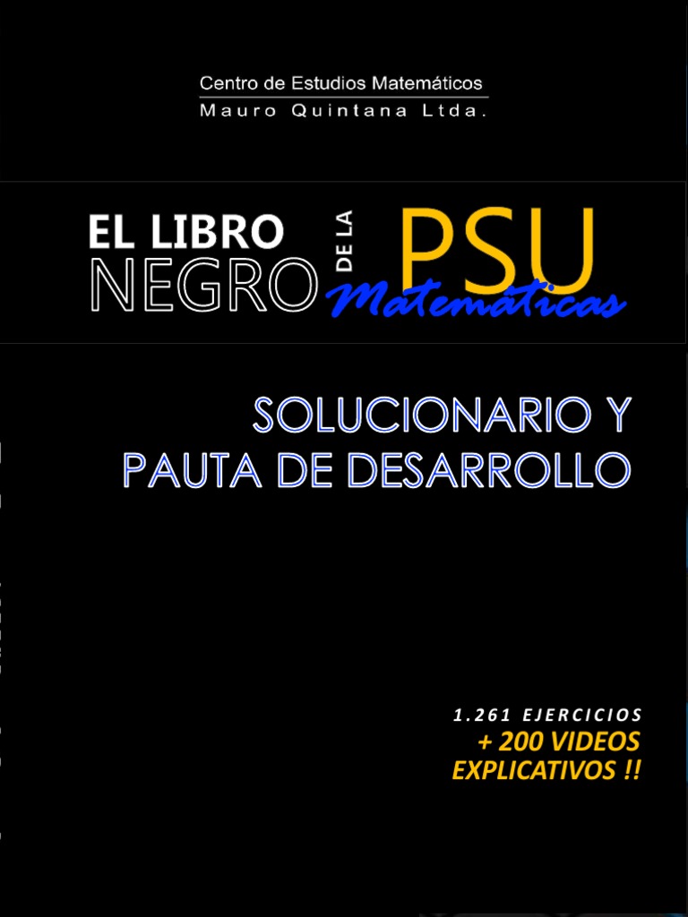 Pauta Del Libro Negro | PDF | Número complejo | Estructuras algebraicas