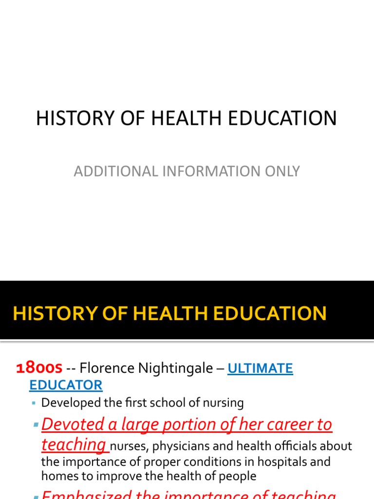 Evolution of Health Education in Nursing | PDF | Nursing | Health Education