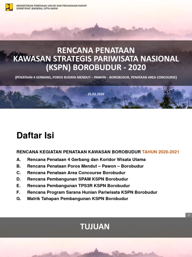 Penataan KSPN Borobudur 2020 (12.03.2020) 2 | PDF