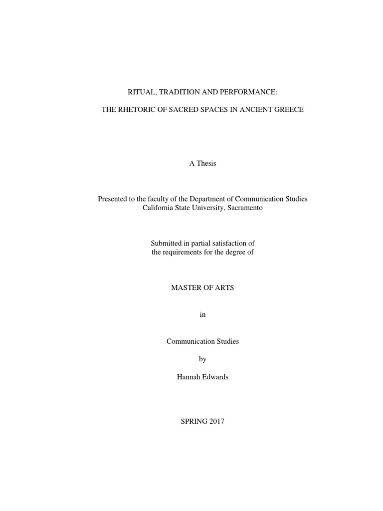 Ritual Tradition and Performance The Rhe | PDF | Rhetoric | Rituals