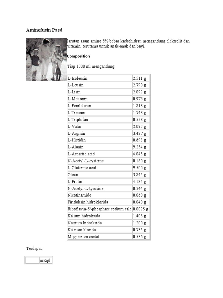 Aminofusin Paed | PDF
