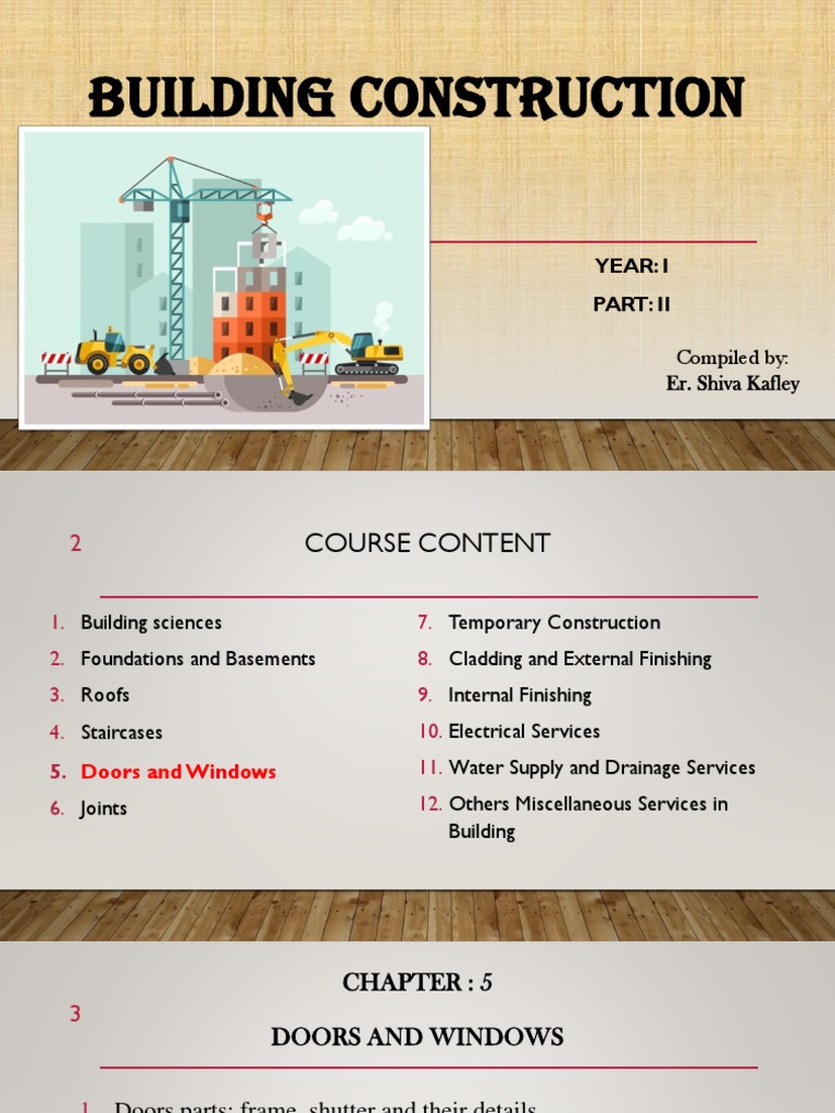 Chapter 5 Doors and Windows | PDF | Window | Door