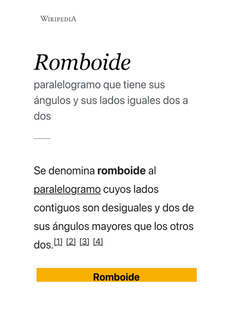 Romboide - Wikipedia, La Enciclopedia Libre | PDF | Politopos ...