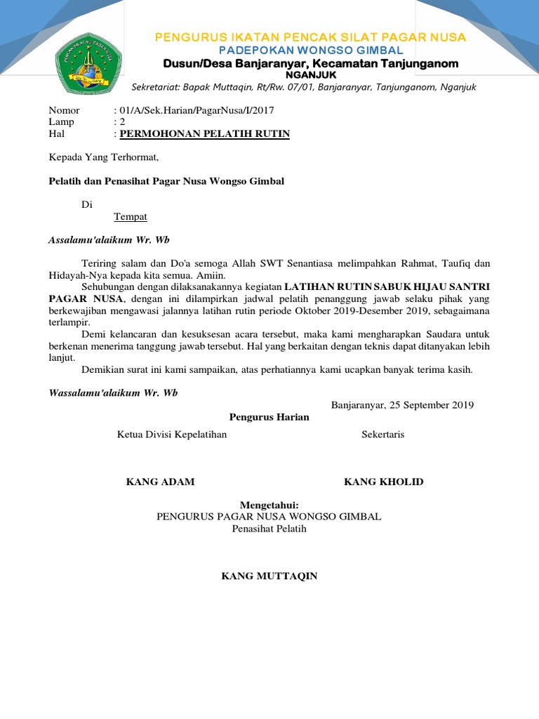 Surat SK Pelatih | PDF