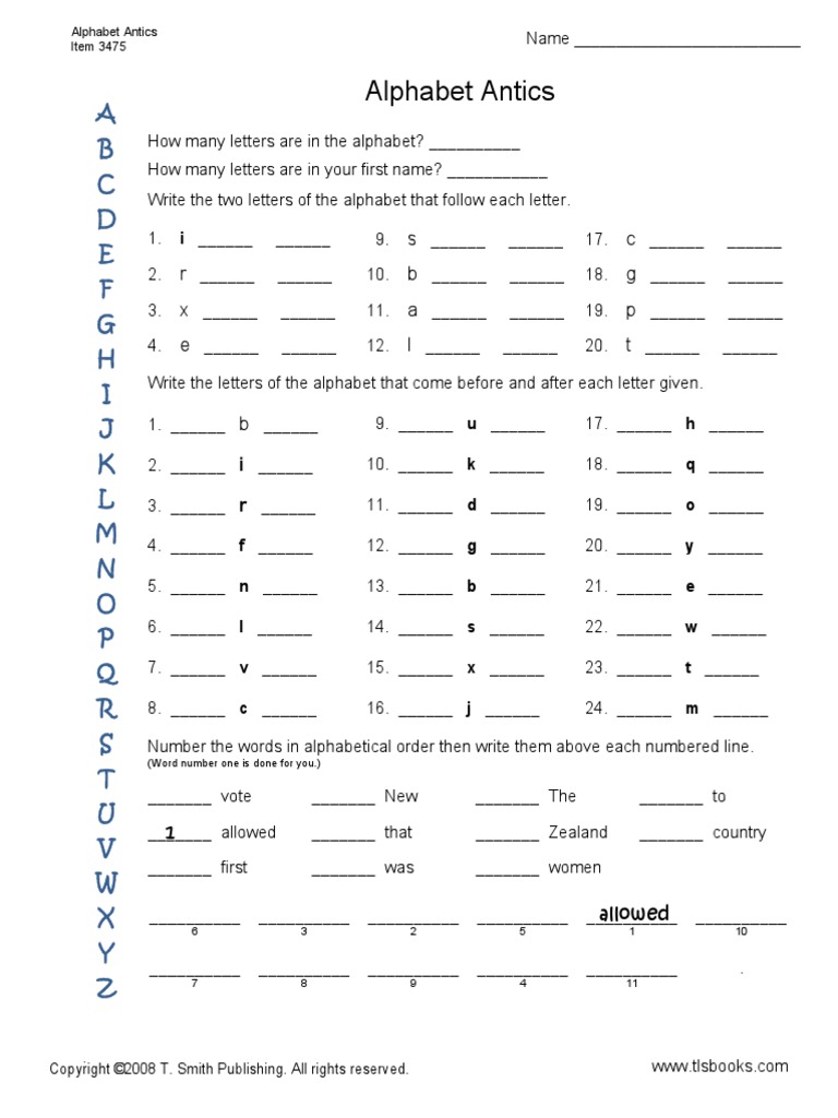 Alphabet Antics | PDF | Alphabet | Library Cataloging And Classification