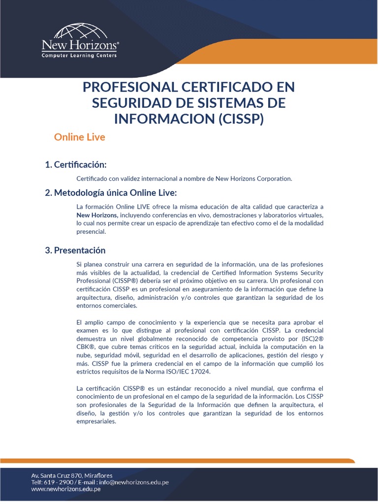 Cissp Online Live | PDF | La seguridad informática | Seguridad