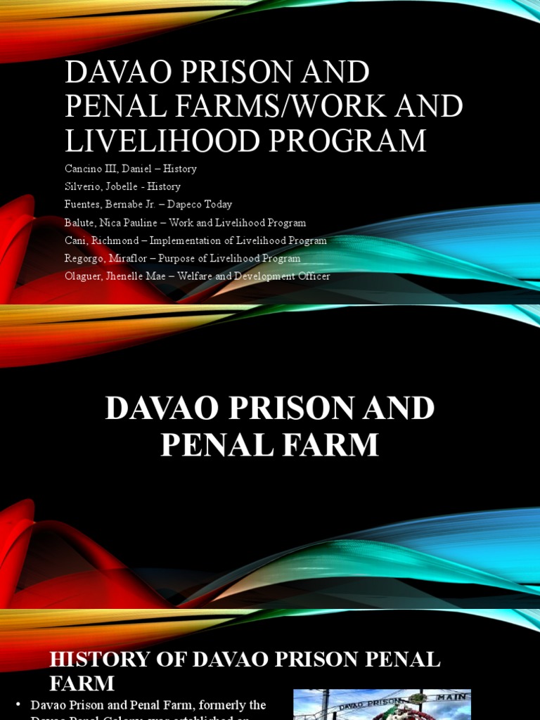Davao Prison and Penal Farm - Work and Livelihood Program | PDF | Penal ...