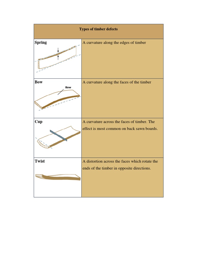 Types of Timber Defects Explained | PDF