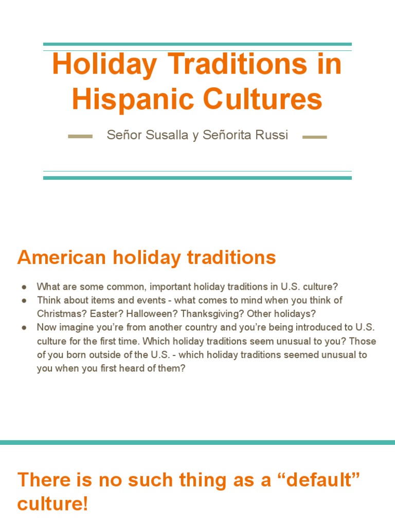 Holiday Traditions in Hispanic Countries | PDF | Christmas | Observances