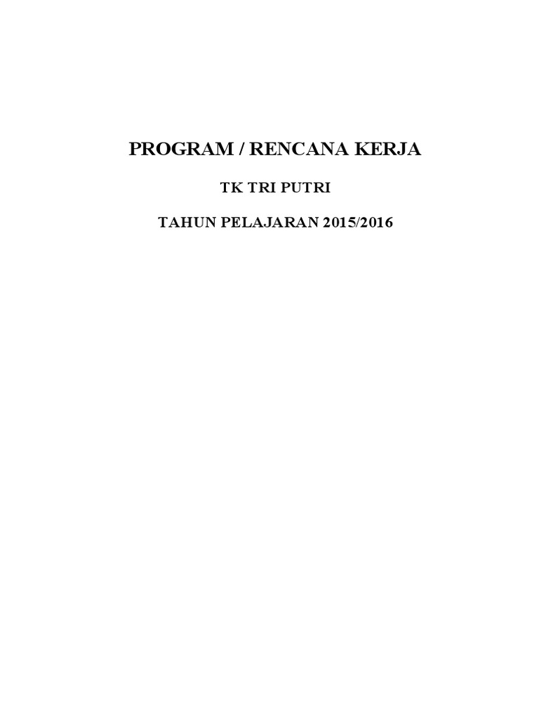 Contoh RKT PAUD JATENG | PDF | Karier & Perkembangan
