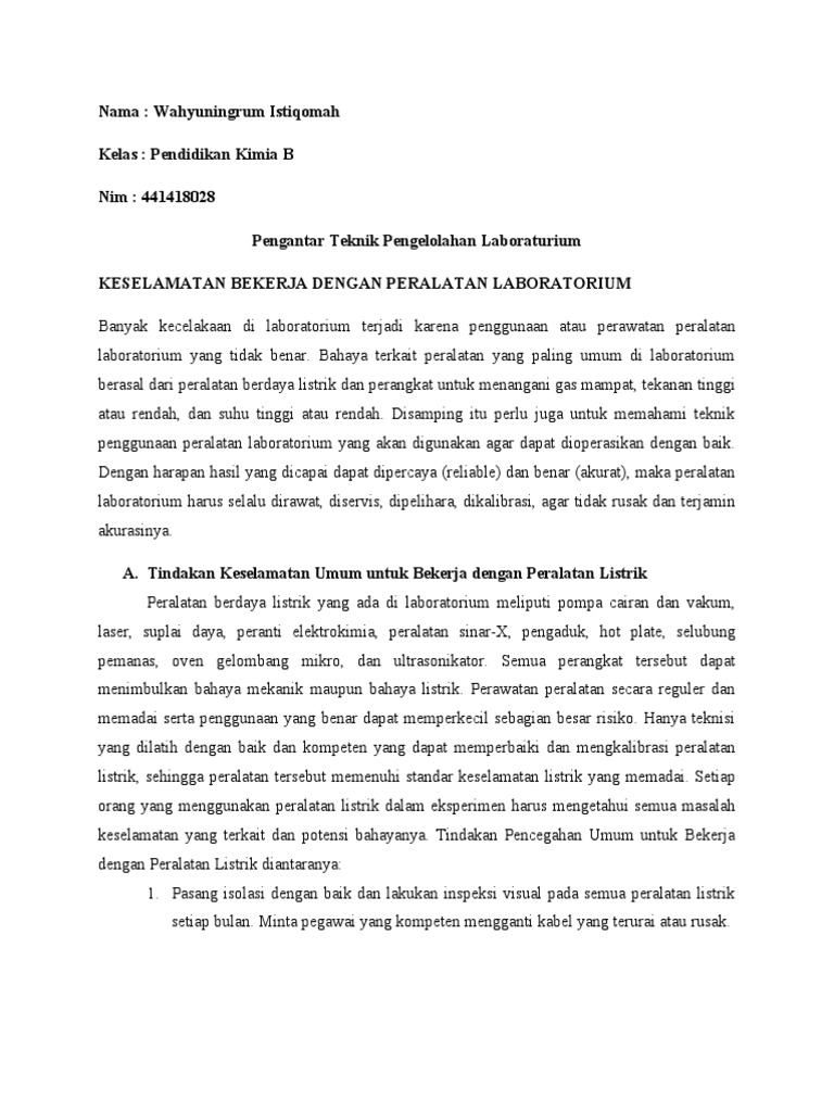 Tugas 1 Teklab | PDF | Teknologi & Rekayasa