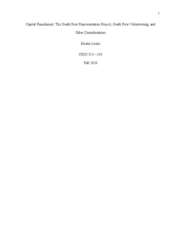 Death Penalty Representation Project Explained | PDF | Capital ...