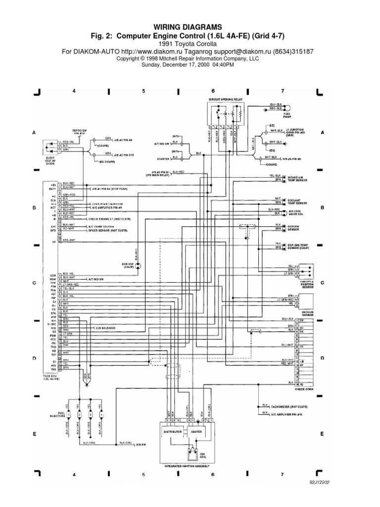 Corolla 4AfE 1 6 Ecu Pinout PDF | PDF | Technology & Engineering