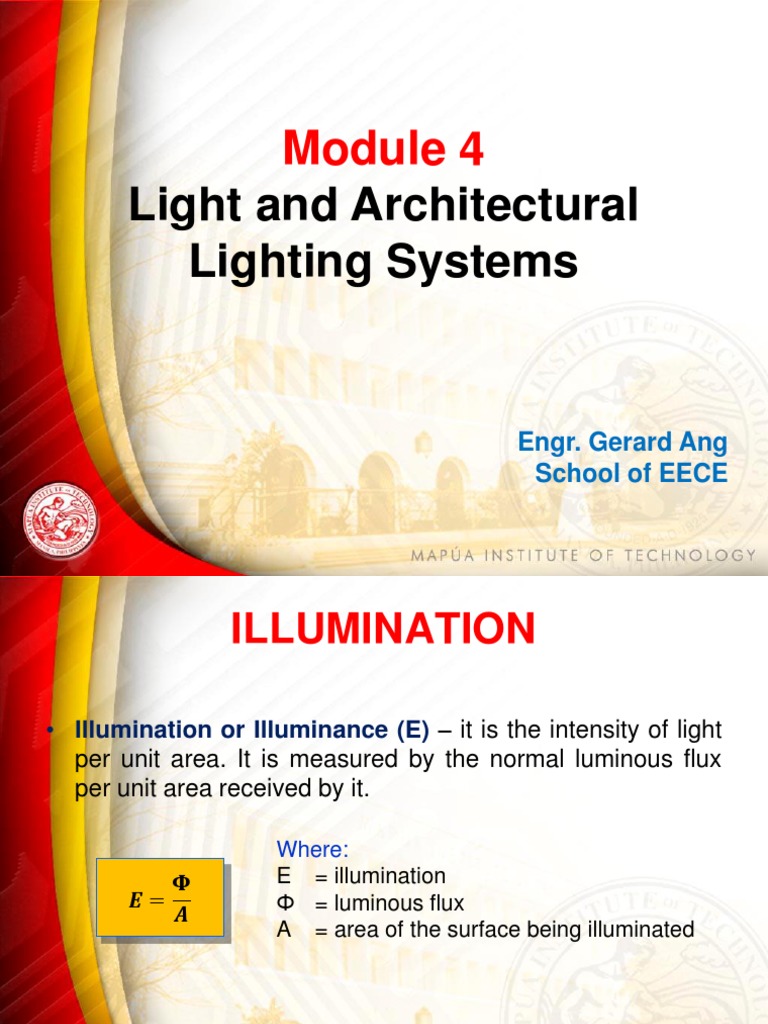 Engineering Utilities Module 4 | PDF | Lighting | Incandescent Light Bulb