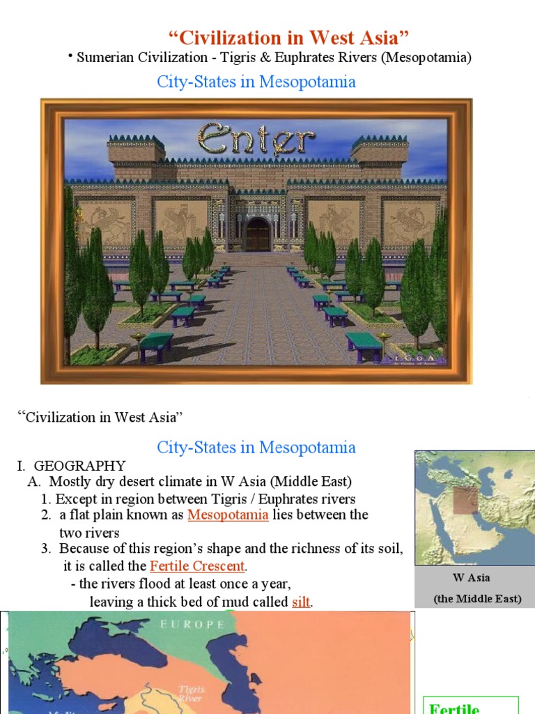 "Civilization in West Asia": City-States in Mesopotamia | PDF ...