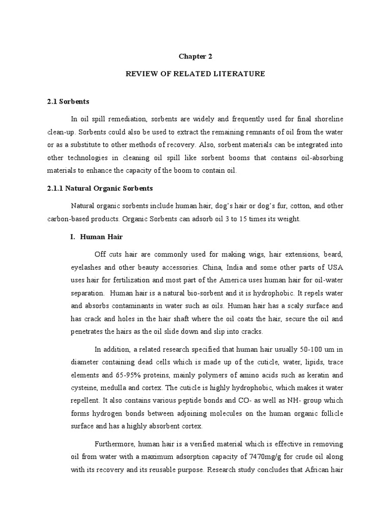 Chapter 2 RRL | PDF | Oil Spill | Adsorption