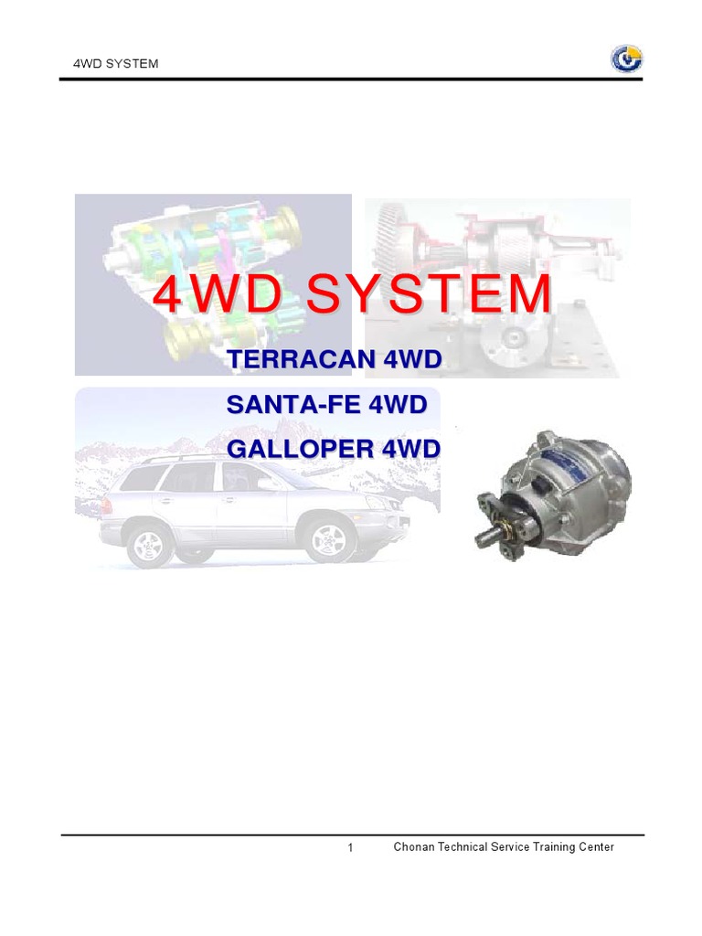 4 WD System | PDF | Four Wheel Drive | Axle