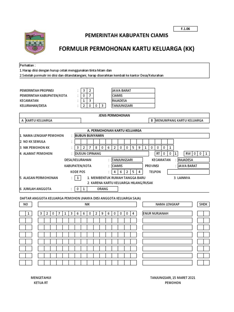 Form KK F.1.07 | PDF