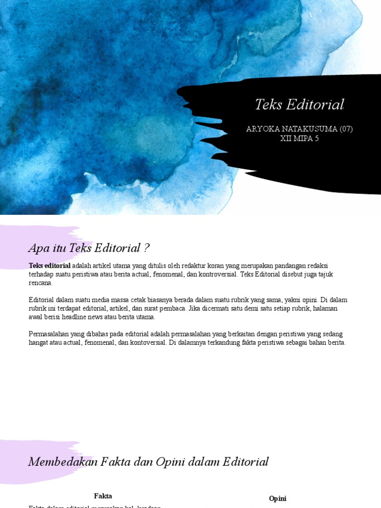 Panduan Teks Editorial dan Strukturnya | PDF