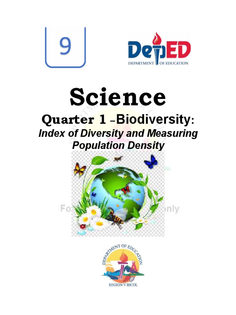 9 Quarter 1 Module 9-Biodiversity-Index-of-Diversity-and-Population ...