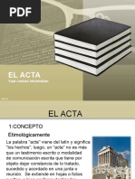 El Acta y Sus Características | PDF | Derecho